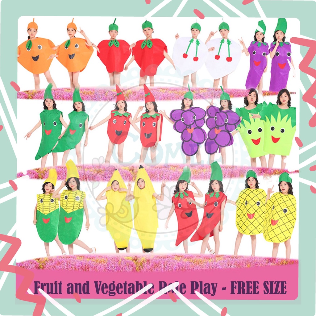 Comel Kids School Performance Sport Days Fruit Vegetable Dress Up ...