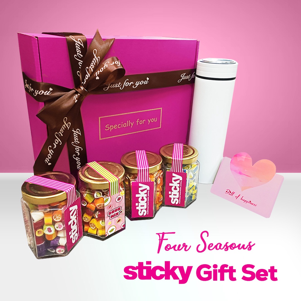 STICKY Candy 4 Seasons Gift Set Halal Gula Viral Christmas Hadiah ...