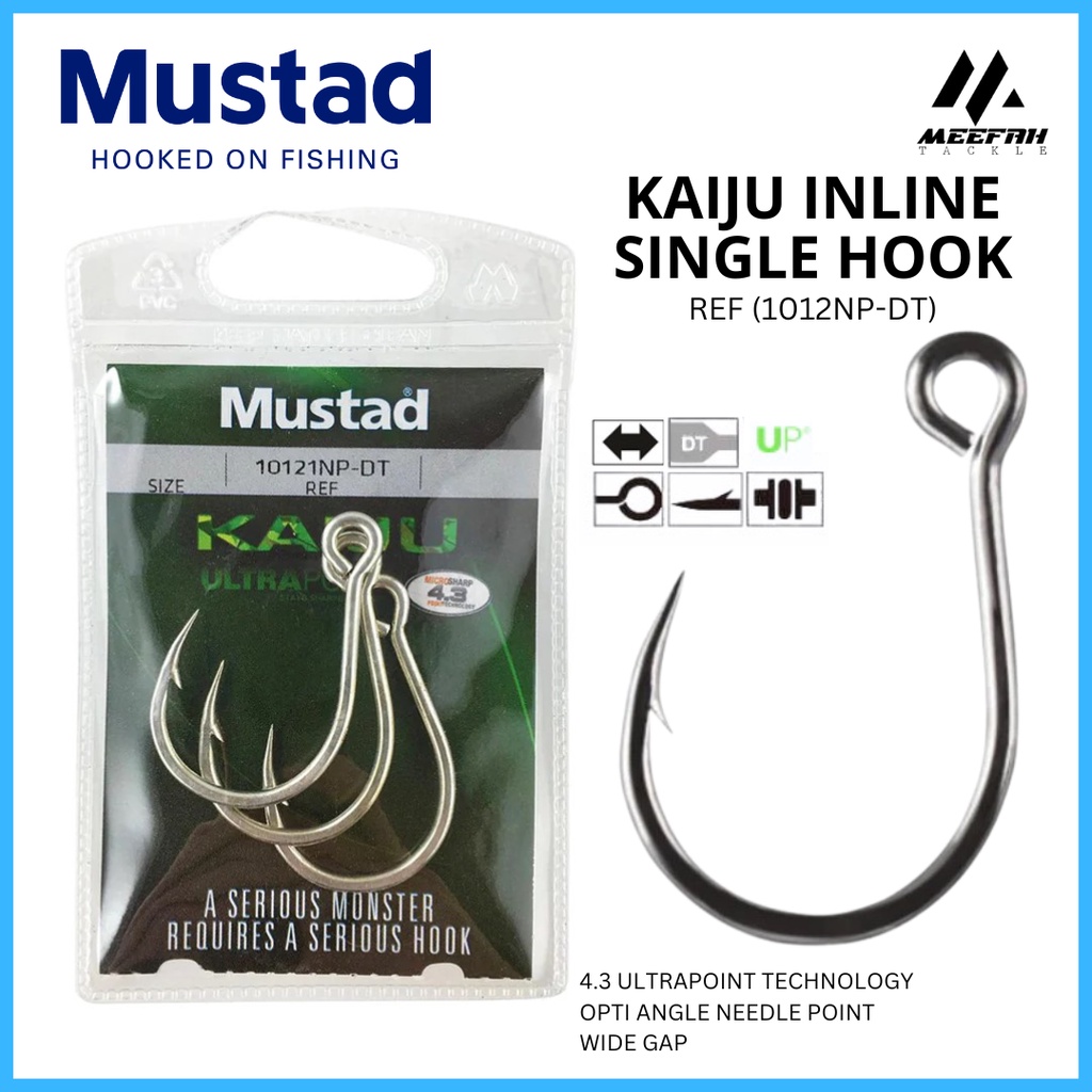 MUSTAD KAIJU INLINE SINGLE HOOK 10121NP-DT - Single Fishing Hook Mata Kail Pancing | Shopee Malaysia