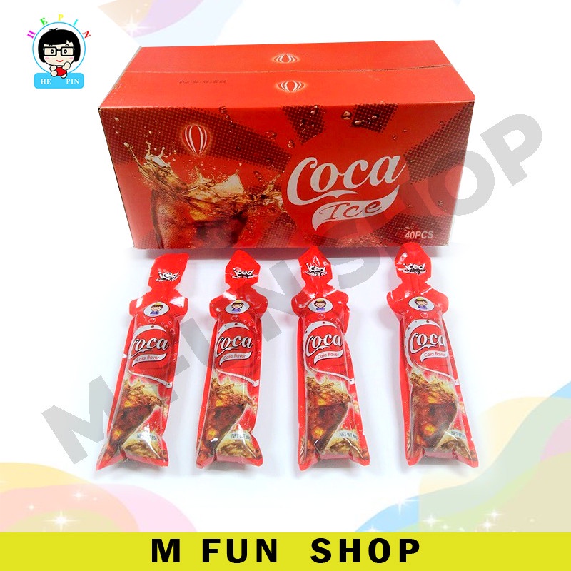 *Tiktok Viral* +/- 40Pcs Coca Ice Jelly Popsicle (±86G x 40Pcs ...