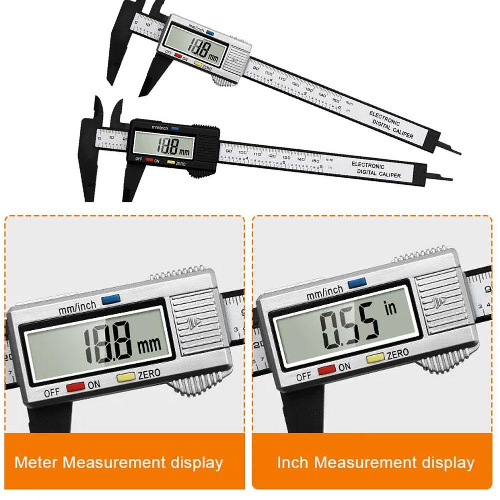 Vernier Calipers 150mm Digital LCD Display Electronic Carbon Fiber ...