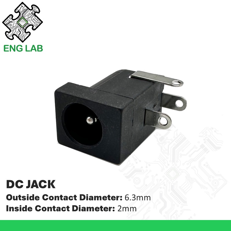 ENGLAB★6.3mm/2.0mm 9V/12V DC Power Connector Barrel Jack DC Female ...