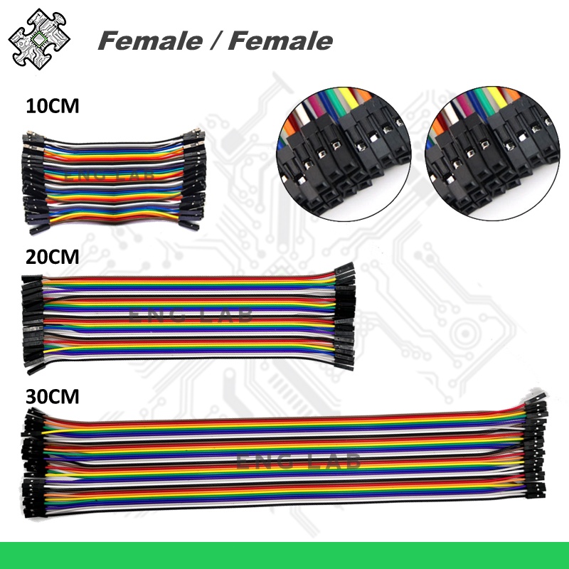ENGLAB★ 10cm 20cm 30cm 40Pins Jumper Wire, DuPont Wire (Male to Female ...