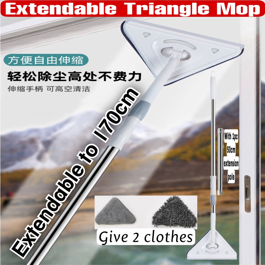 Triangle Mop Multifunctional Telescopic Window Cleaner Wall Cleaning ...