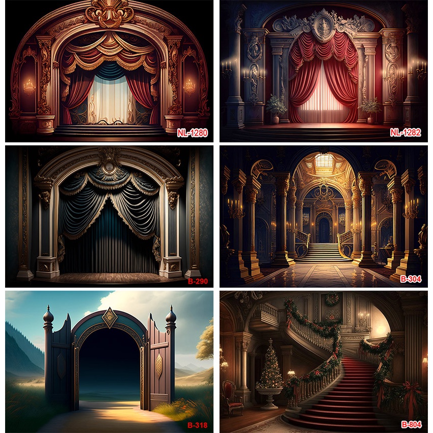 Photography Background Fairy Tale Castle Flowers Kid Princess Girls ...