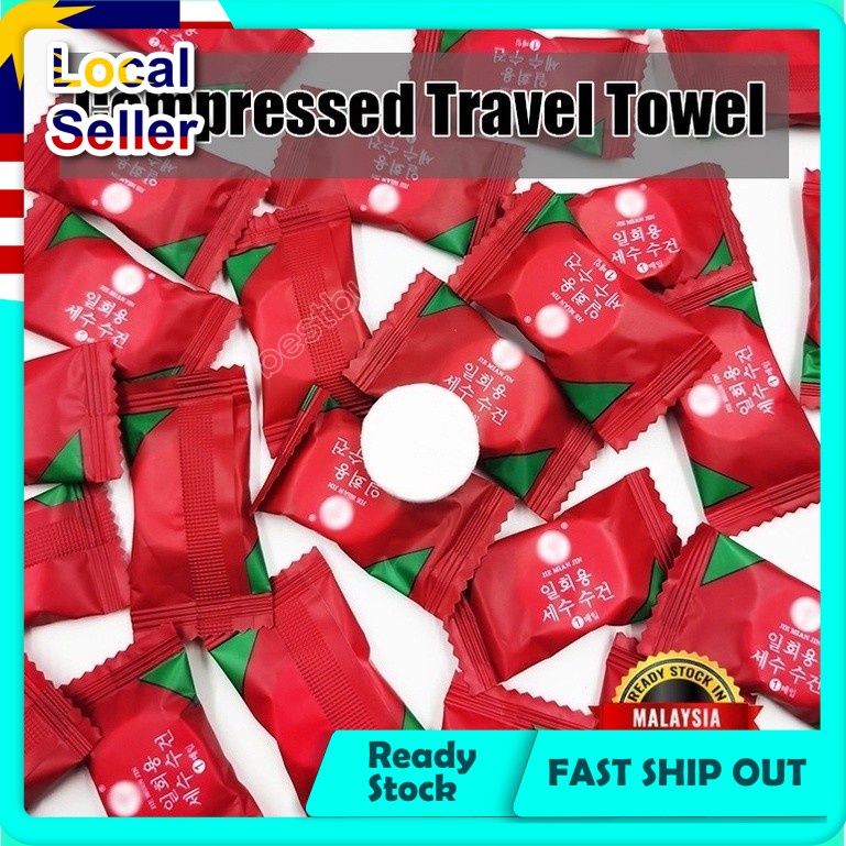Compressed Travel Towel Disposable Face Towel Candy Size Cotton Small ...