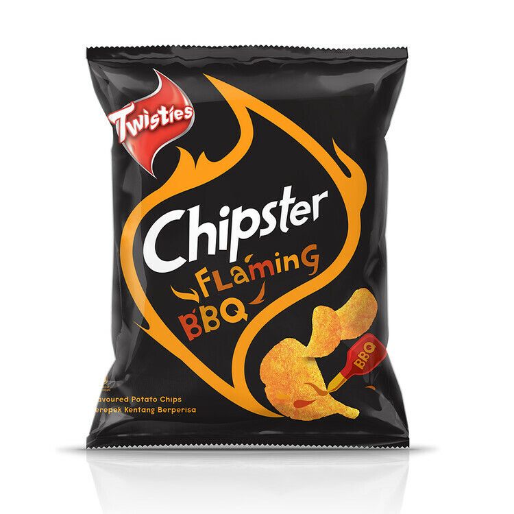 Twisties Chipster Flaming BBQ Flavoured Potato Chips 60G | Shopee Malaysia