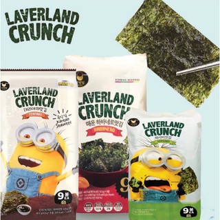 Manjun Laverland Crunch Korean Seaweed Snack Assorted Flavor 4.5g x 9 ...