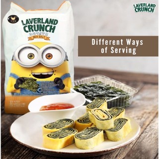 Manjun Laverland Crunch Korean Seaweed Snack Assorted Flavor 4.5g x 9 ...