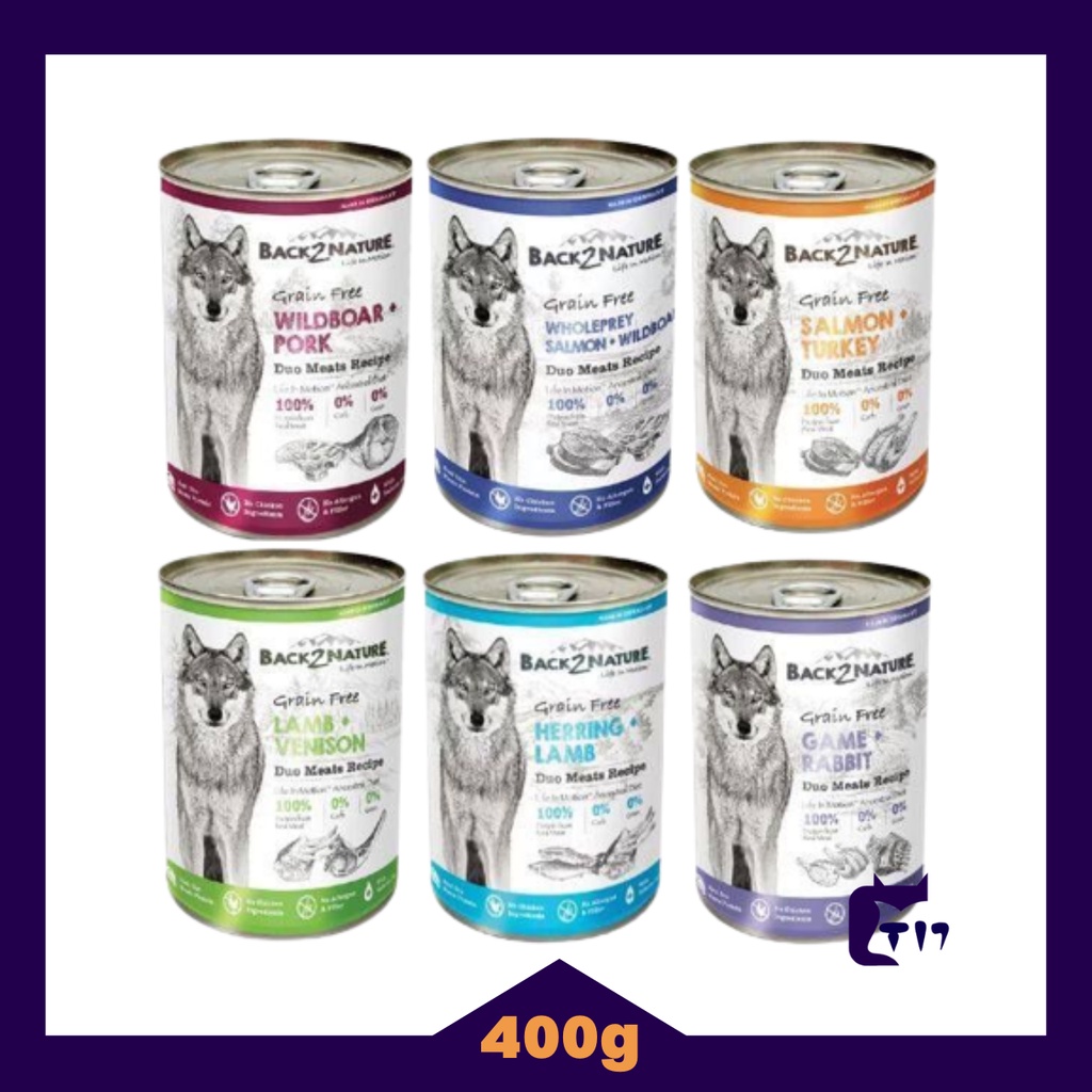 Back2nature Dog Can Food 400G - Adult / Puppy / Complete Meal | Shopee ...