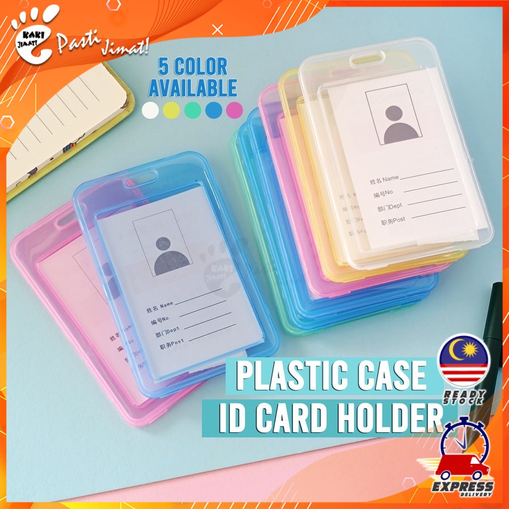 Kaki Jimat Transparent Clear Plastic Case ID Card Holder Waterproof ...