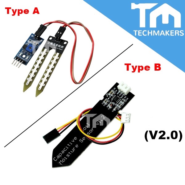 Soil Moisture Sensor Soil Hygrometer Sensor for Arduino project Capacitive/Resistive TechMakers ...