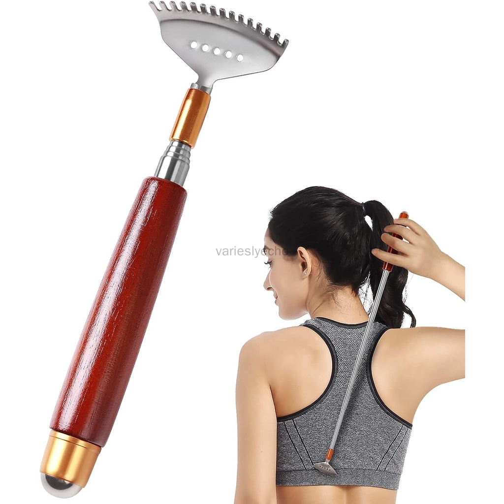 Back Scratcher for Women Men Extendable with Wooden Handle &Roll Ball ...