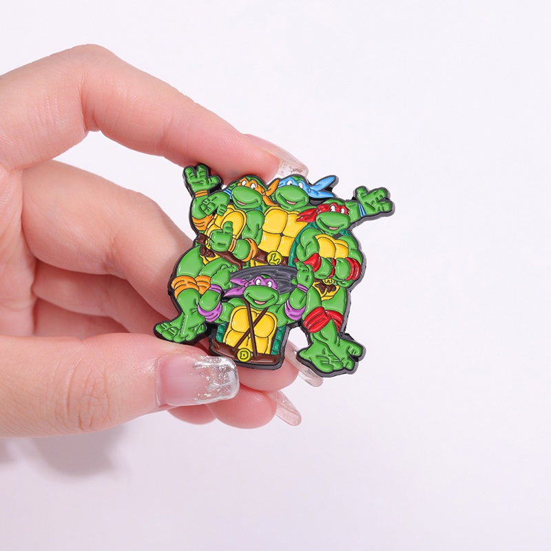 Cute Teenage Mutant Ninja Turtles Enamel Pins Brooch Funny Cartoon Pin ...