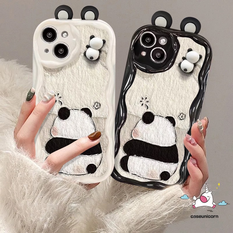 Cartoon Lovely Puppy Piggy 3D Doll Panda Couples Case Compatible For ...