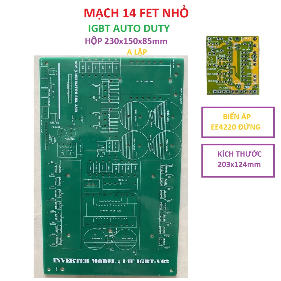 Igbt shredding isolation 14 feet inverter board PCB (FR4 fiberglass ...