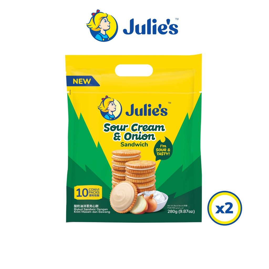 Julie's Sour Cream & Onion Sandwich (280g x 2 Packs) | Shopee Malaysia