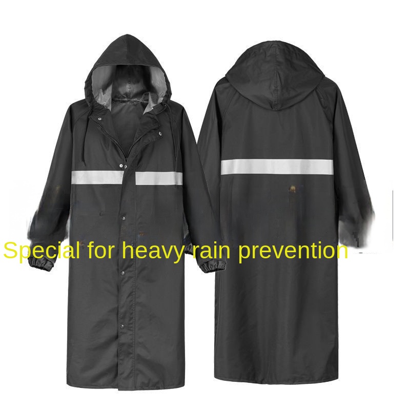 Raincoat Long Full Body Rainproof Adult Canvas Raincoat Thickened Wear ...