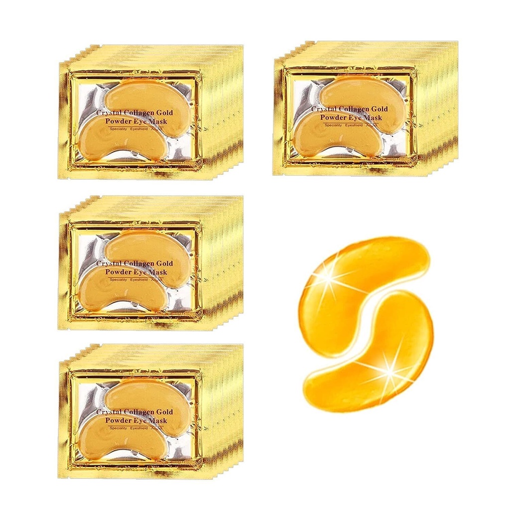30 Pairs Crystal Collagen Gold Powder Eye Mask Hyaluronic Acid Under ...