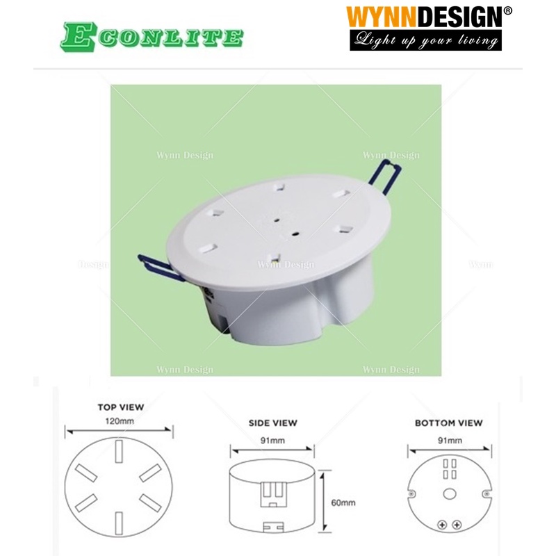 Econlite - LP333 Emergency Recess Eyeball Light Lampu Emergency Lampu ...