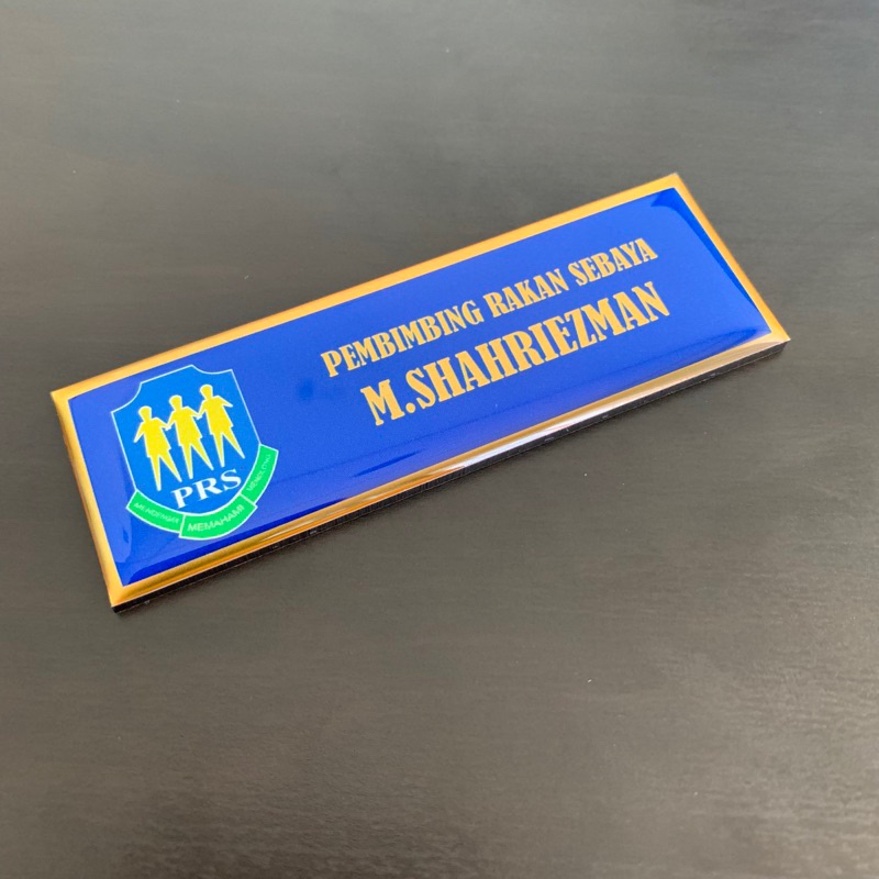 Name Tag Epoxy Pembimbing Rakan Sebaya | Shopee Malaysia