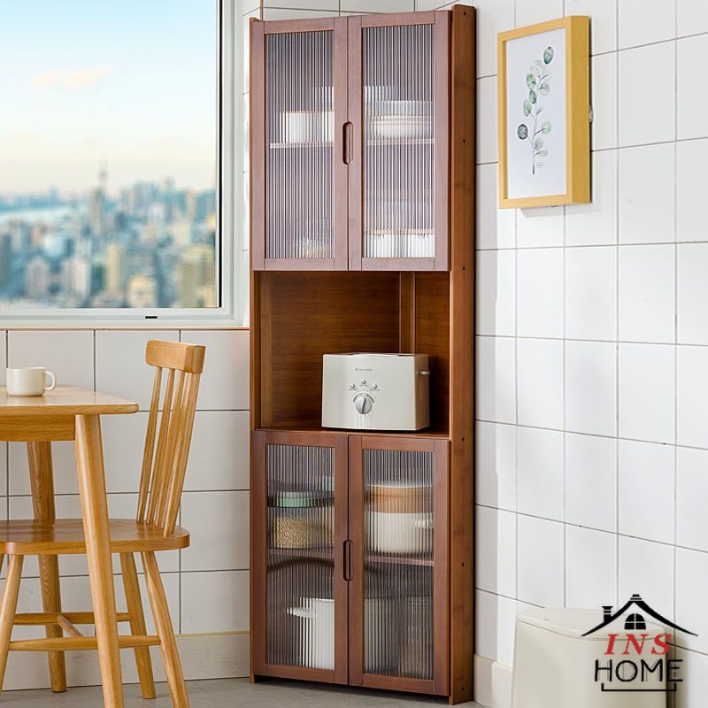 Simple Multi-layer Kitchen Cabinet Cupboard Tableware Corner Storage ...