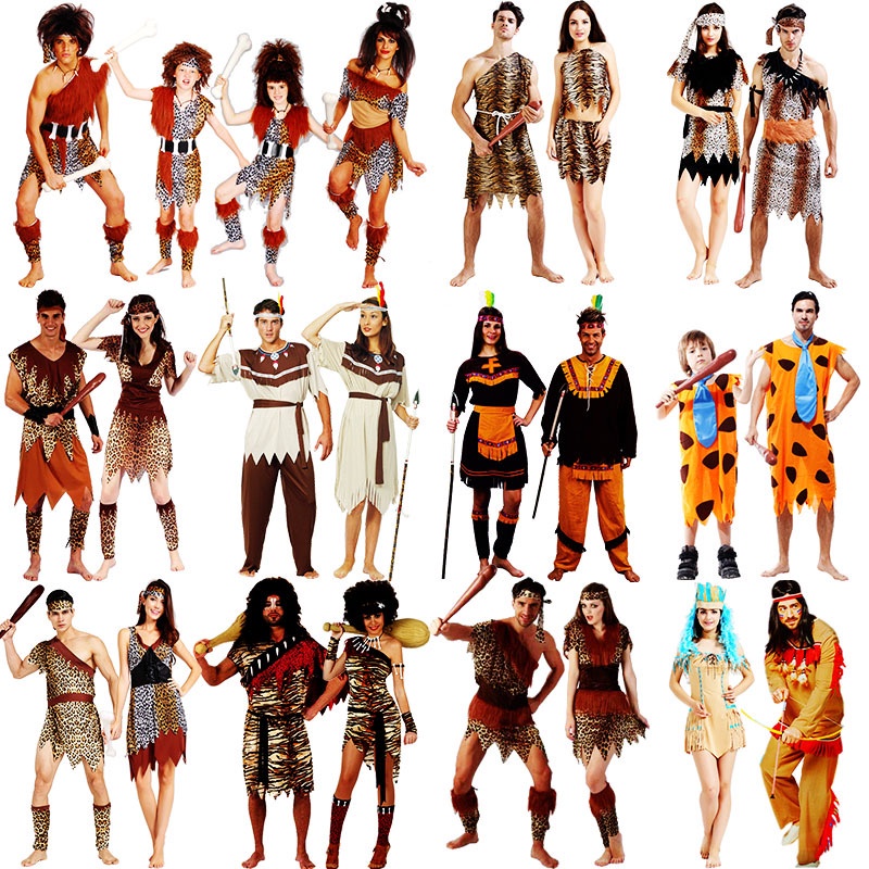 Halloween Costume Native American Indian Mens Womens Clothes Primitive ...