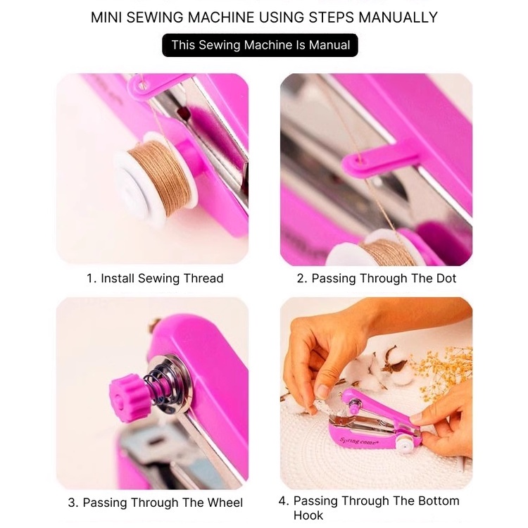 Bossku Hand-Held Sewing Machine Mini Portable Sewing Machine Stapler ...