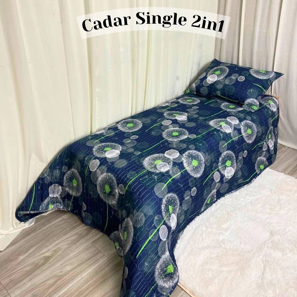 Cadar Patchwork Single Set 2in1 Zulaikha Anti Kedut Tebal Cadar Jenis ...