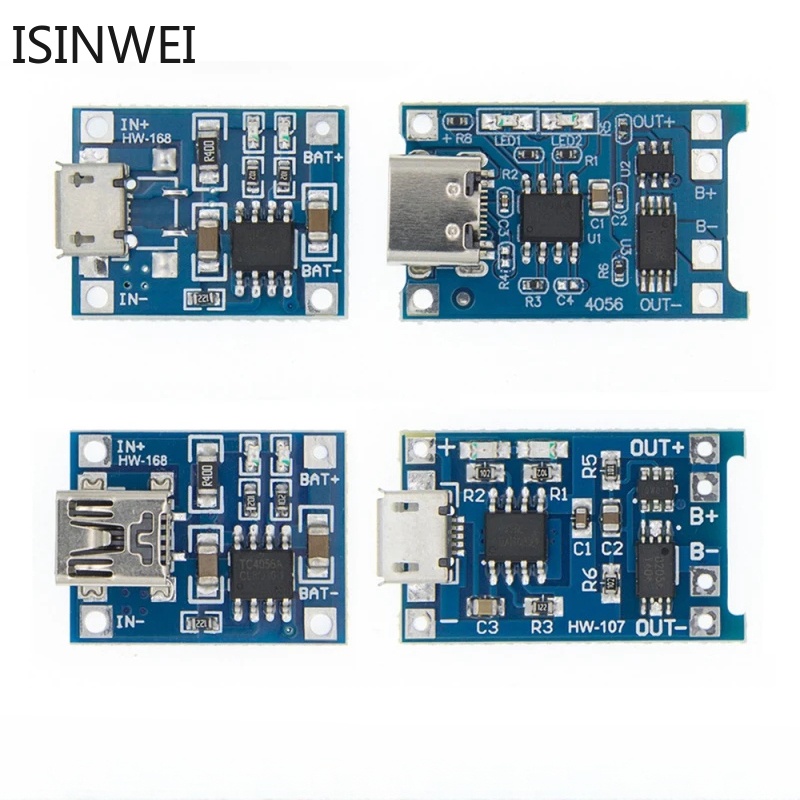 1pcs 5V 1A 18650 TP4056 Lithium Battery Charger Module Type-C Micro ...