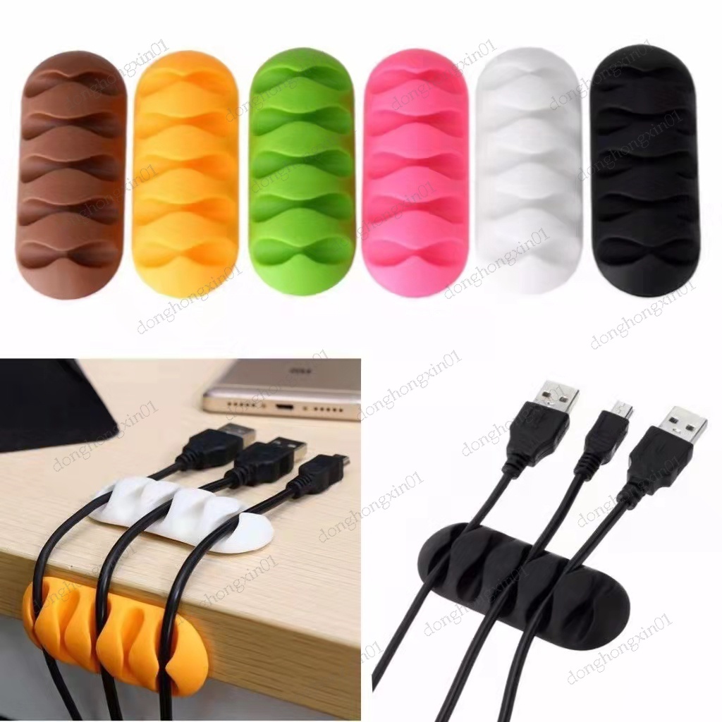5-Hole Cable Reel Organizer Desktop Cable Clamp Management Earphone ...