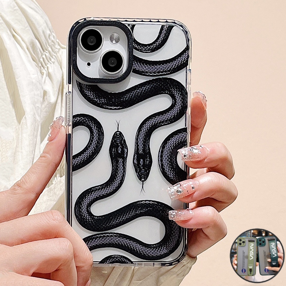 NC Luxury Black Snake Iphone Case Compatible for IPhone 11 14 Pro Max ...