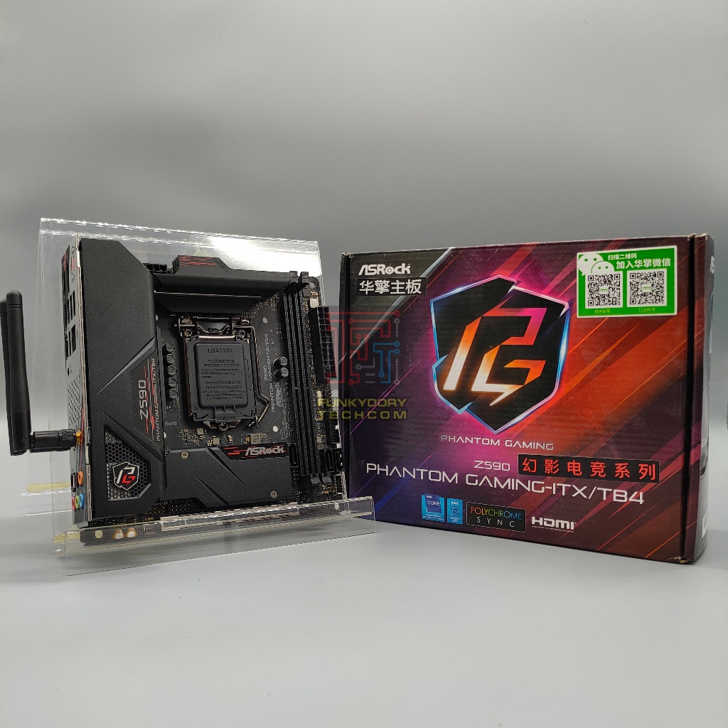 ASRock Z590 PHANTOM GAMING-ITX/TB4 Mini ITX LGA1200 Motherboard ...