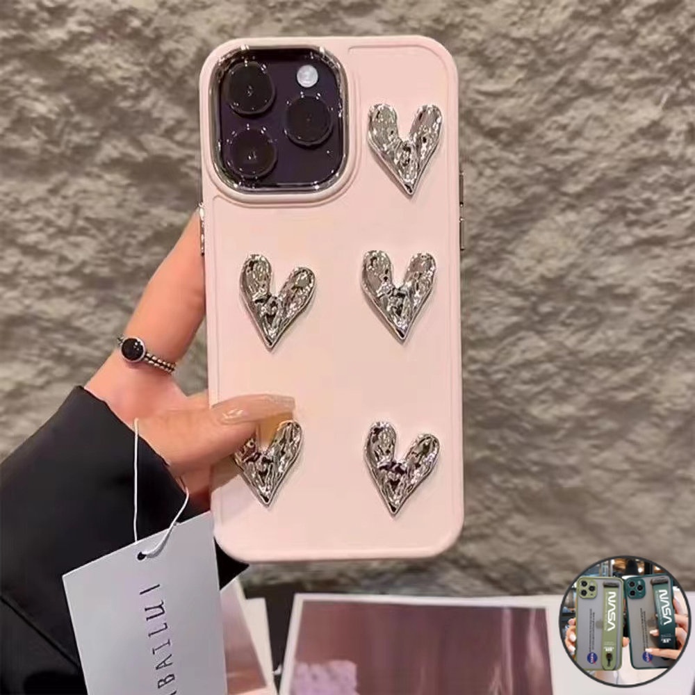 NC Luxury 3D Pleats Love Heart Iphone Case Compatiable for IPhone 11 ...