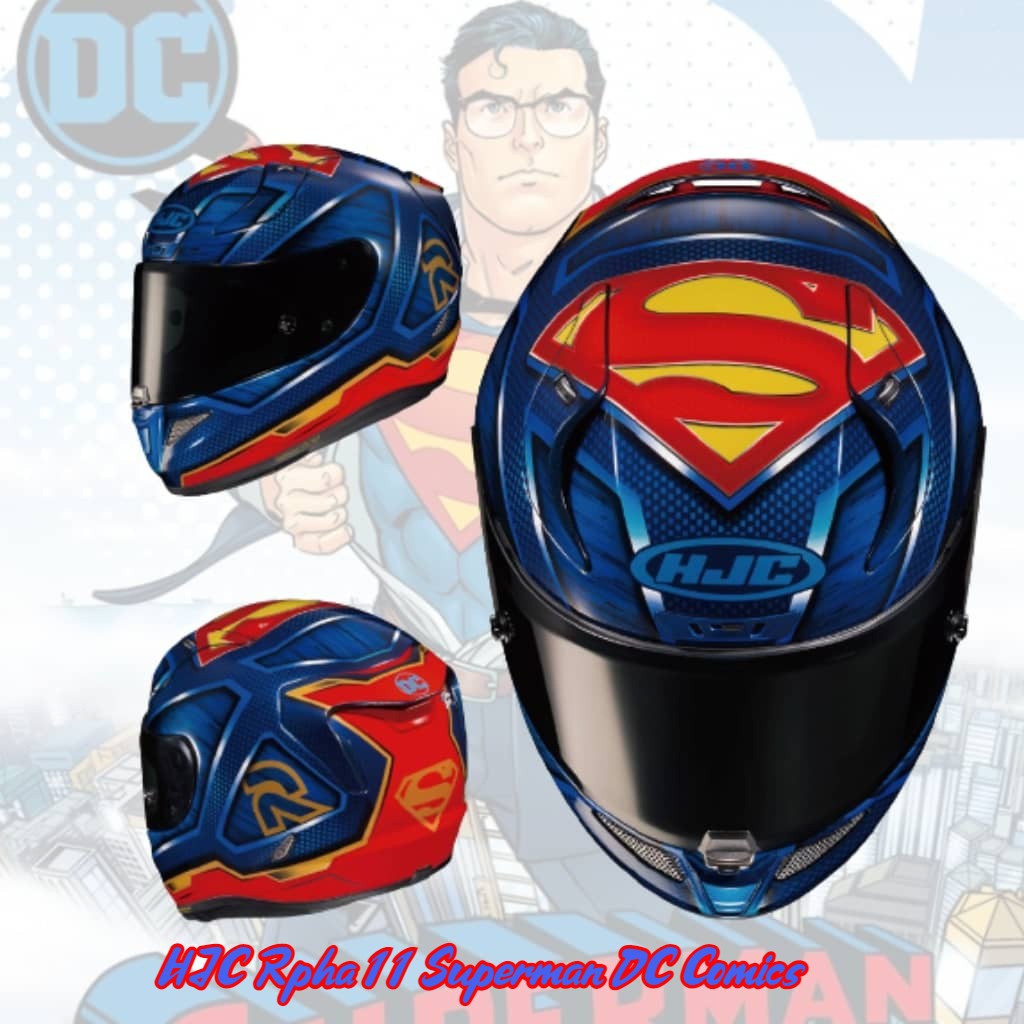 FULLFACE HELMET Helmet HJC Rpha 11 Superman DC Comics Full Face **FREE ...