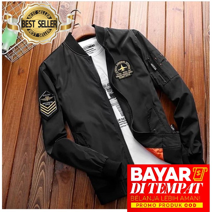 PRIA Cool And Thick Men's Bomber Jacket - Despo JET Army | Jaket Bomber ...