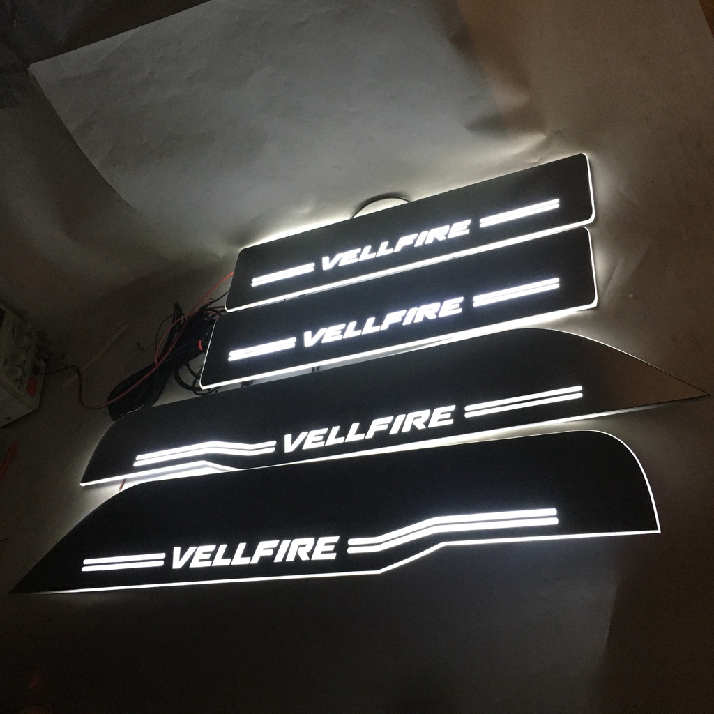 for Toyota Vellfire 20 Series AH20W moving led door sill plates ...