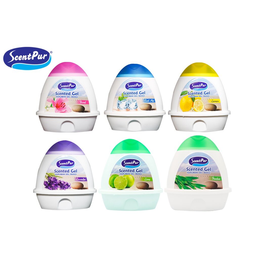ScentPur Scented Gel 210g Lemon, Lavender, Lime, Cool Air, Floral ...
