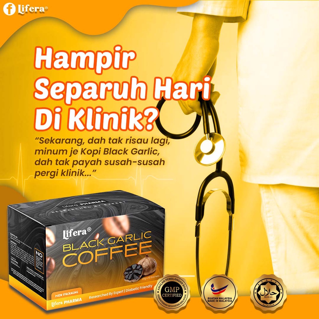 🔥BEST SELLER🔥 Kopi Black Garlic Lifera | Solusi 3 Serangkai | Kencing ...