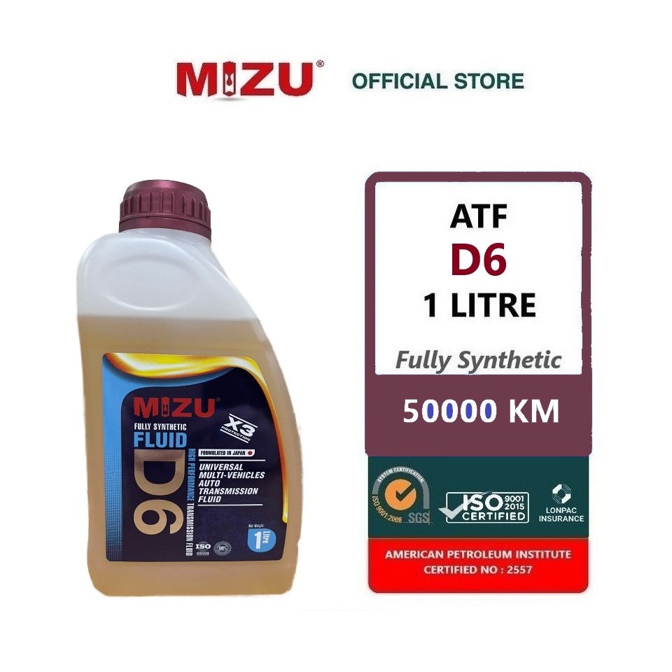 Mizu ATF D6 (NEW) Toyota Lexus Fully Synthetic API Certified Insurance ...