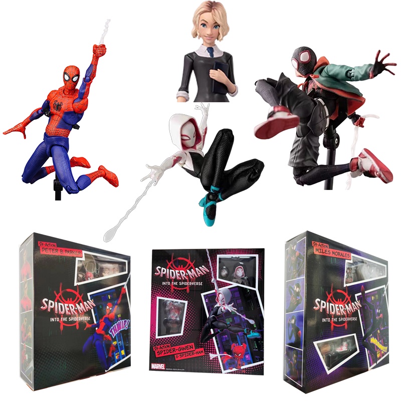 Sv Action Spider Gwen Ham Spiderman Miles Morales Peter B Parker Action 