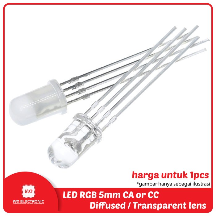 Led RGB 5MM 4PIN LED RGB 5 MM 4 PIN - Transparent, Common Anode -LT11 ...