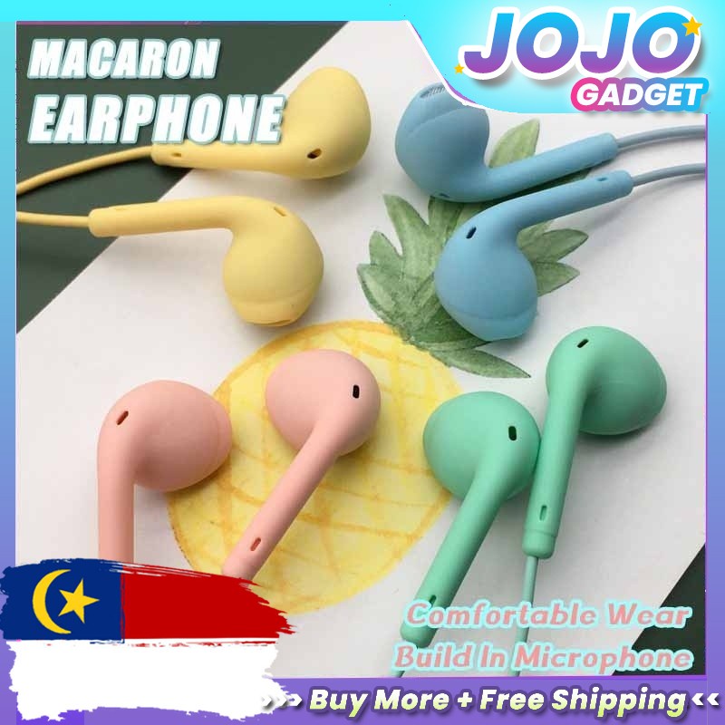 Macaron Earphone In-Ear Volume Control with Built-in Microphone High ...