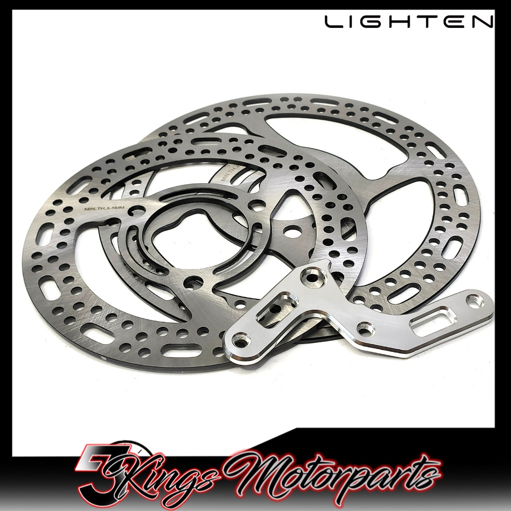(SET) LIGHTEN STAINLESS DISC PLATE RAIDER R150 FI / COMPLETE SET REAR ...