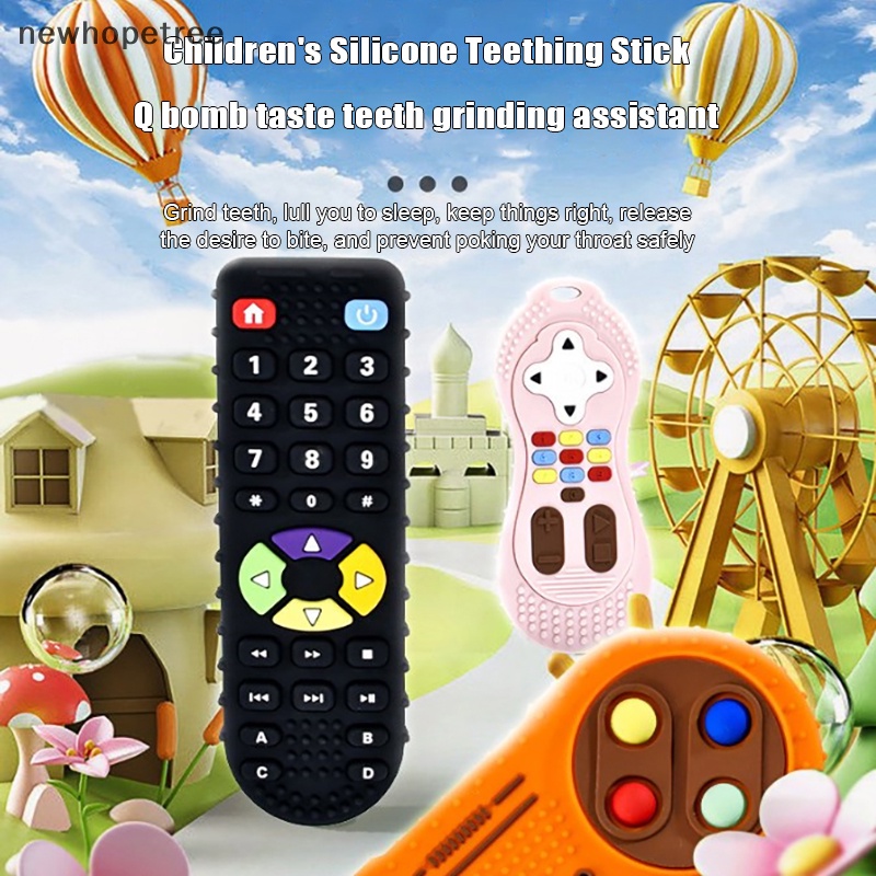 Ntmy Silicone Baby Teether TV Remote Control Shape Teether Pain Relief ...