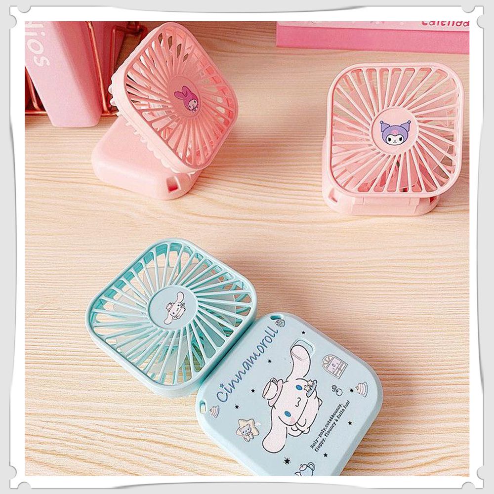 Kawaii Sanrio Foldable Fan My Melody Kuromi Cute Mini Portable Usb ...