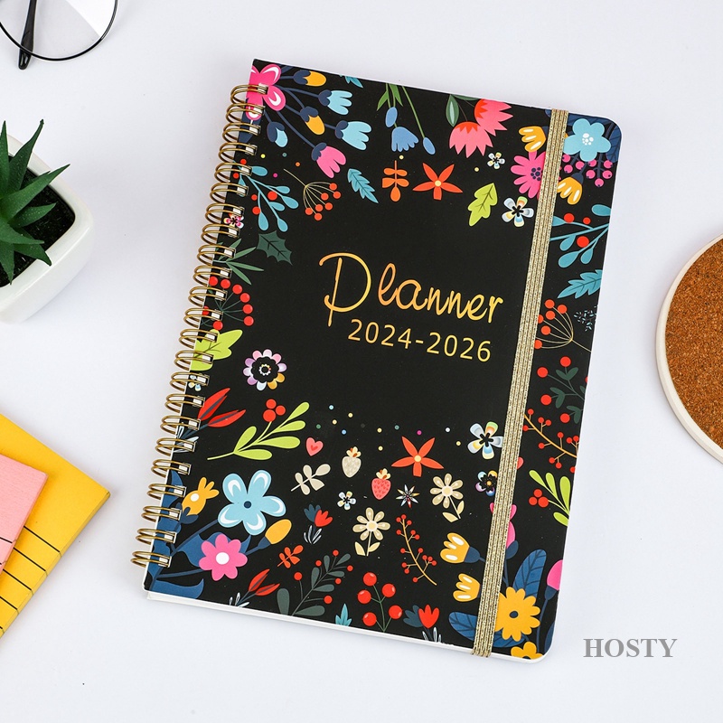 Dairy Monthly Planner Notebook Schedule 2024-2026 Note Book Spiral Plan ...
