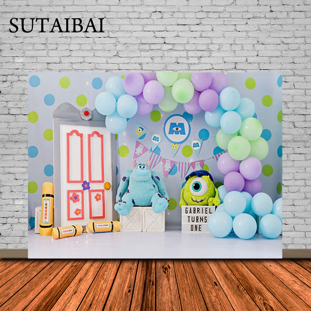 University Backdrops Monsters Inc Background Mike Wazowski Birthday ...
