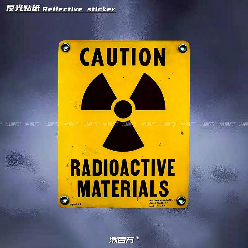 Car Reflective Stickers Nuclear Radiation Warning Signs Creative ...