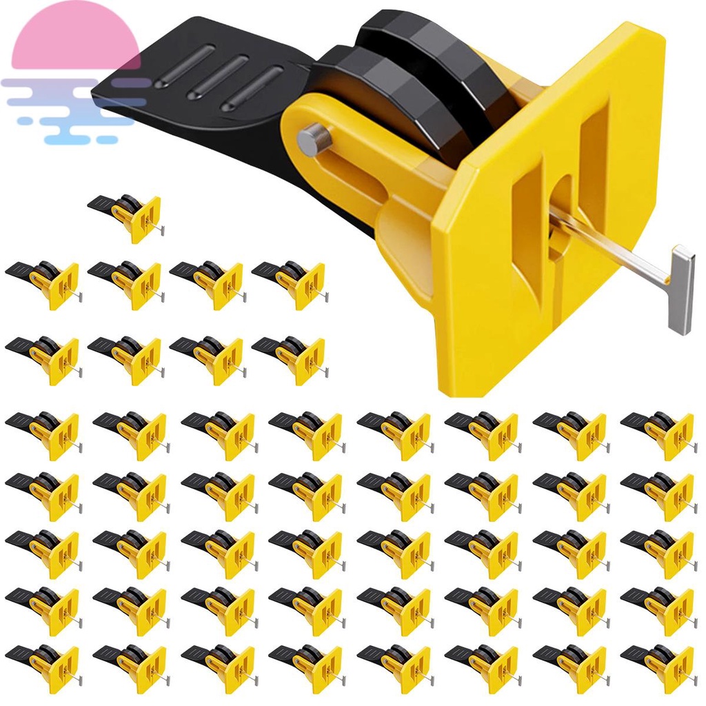 50 Pcs Tile Leveling System Kit Reusable Tile Leveler Adjuster Plastic Positioning Artifacts